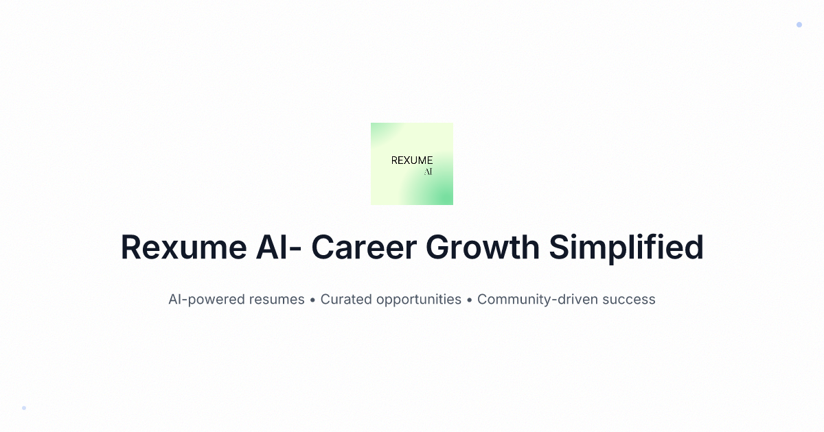 Rexume AI - Your AI Career Companion | Join Waitlist